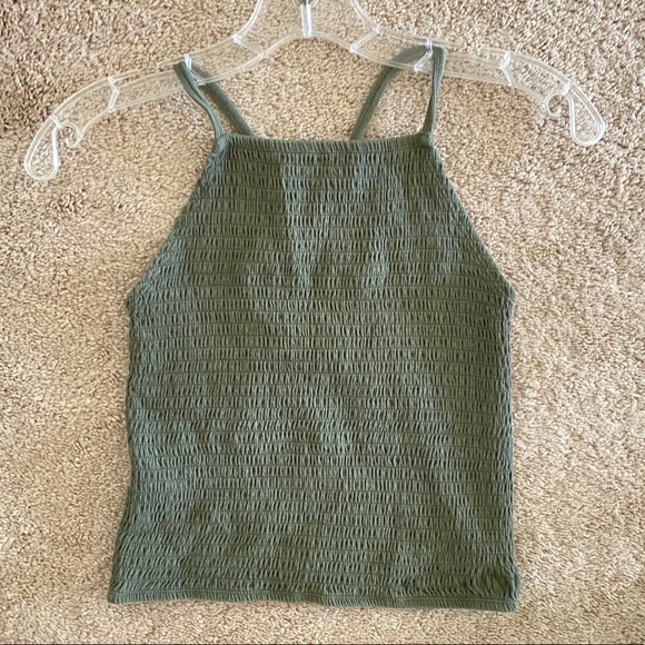 Hollister | Tops | Green Smocked Hollister Halter Top | Poshmark